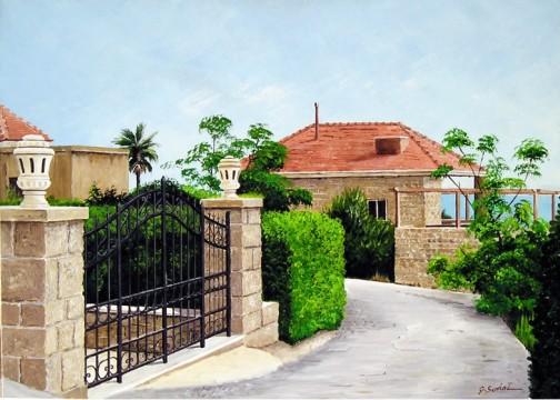 L 087 - Bab el Mina - Byblos / Lebanon : Acrylic on canvas - Georges Serhal