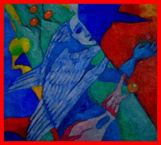 Abstraction Angel : Huile sur toile - Jenifer Wells